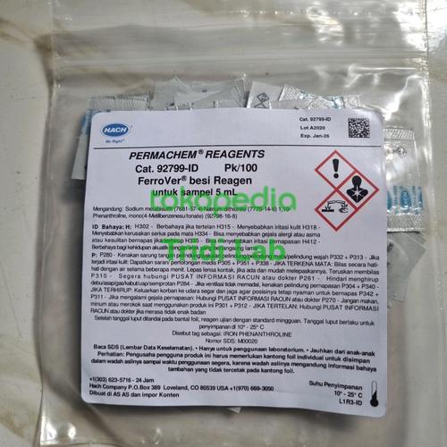 Jual Hach 92799 FerroVer Iron Reagent Powder Pillows 5 ml - Jakarta ...
