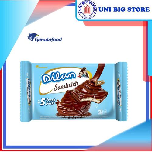 Jual Dilan Chocolate Biscuit Sandwich 3in1 Fresh Pack 80 gr Biskuit ...