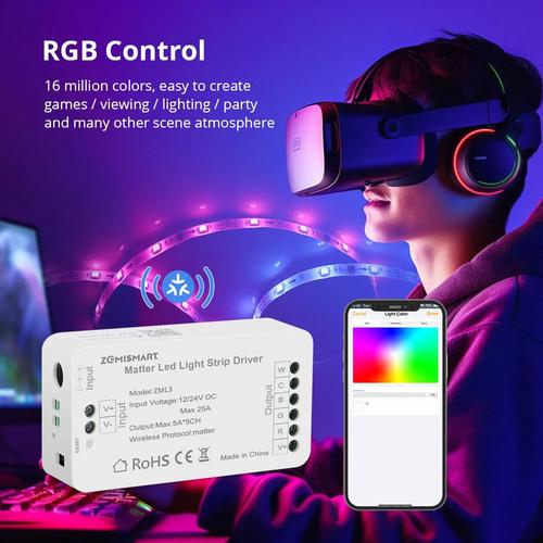 Jual Zemismart Matter RGBCCT LED Light Strip Driver Controller ...