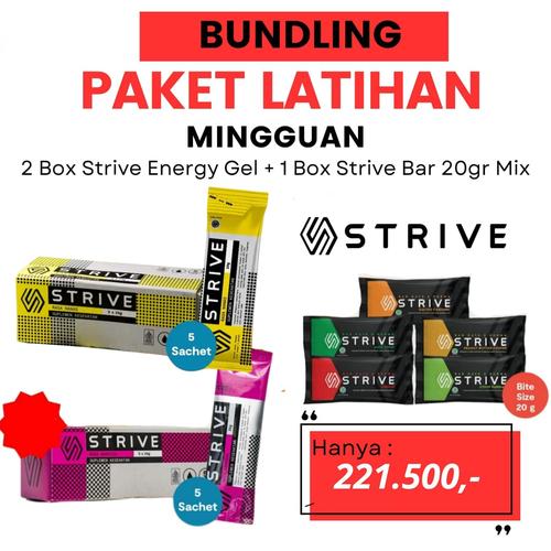 Jual STRIVE Energy Paket Latihan Mingguan Strive Gel Bar Nutrisi Olahraga - PAKET 2 - Kota ...