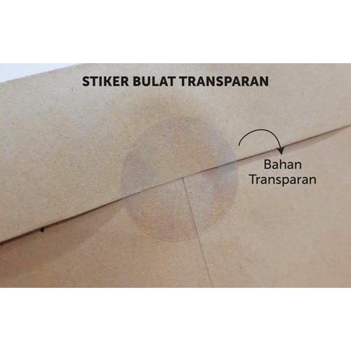 Promo 2cm stiker segel bulat transparan vinyl SKBP PET sticker isi 60 ...