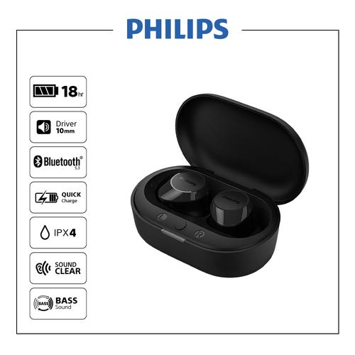 Promo Philips TAT1209 Black True Wireless Headphones with Clear Calls ...