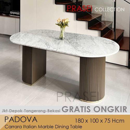 Jual PADOVA - Carrara Italian Marble Dining Table Meja Makan Marmer ...