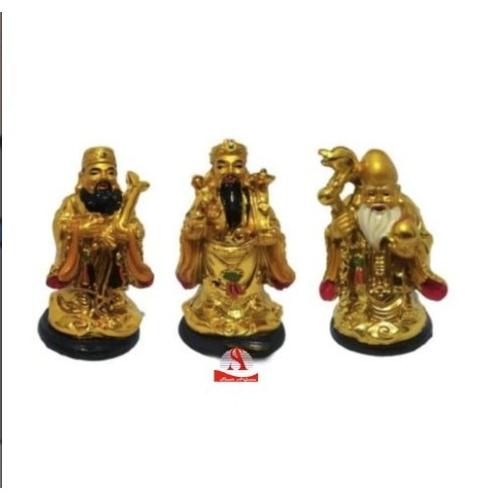 Jual Patung Tiga Dewa Fu Lu Sou Kayu Base Ukuran 3 Inch - 3INCH - Kota ...