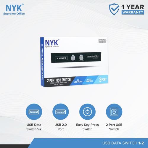 Jual USB HUB NYK 2.0 Data Switch Printer 1-2 port - Jakarta Barat ...