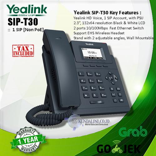 Promo Yealink SIP-T30 Entry-level IP-Phone [1 SIP - Non PoE] - Jakarta Barat - KundaliniStore ...