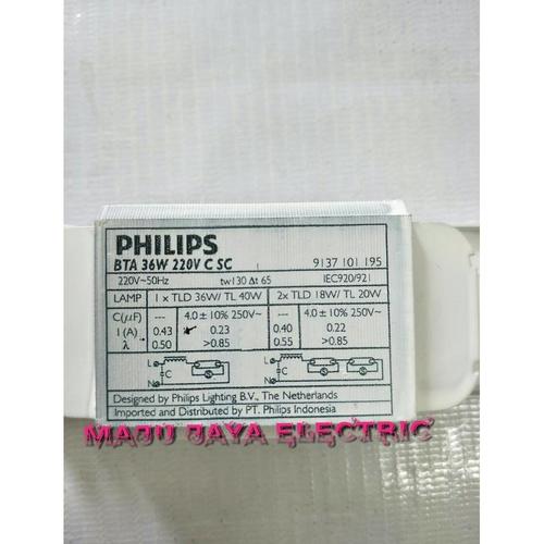 Jual Luar Biasa Ballast / Balast Trafo Philips Bta 36 W Watt 36W 220V C ...