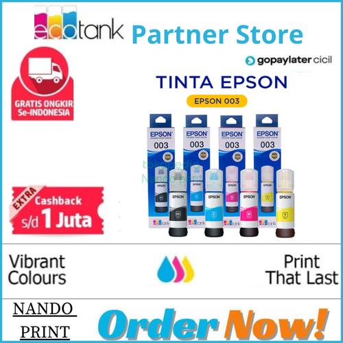 Jual Tinta epson 003 original real foto warna lengkap - Biru - Jakarta ...
