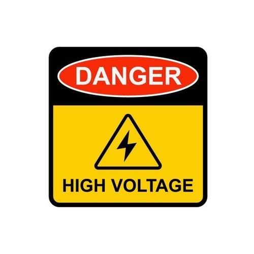 Jual Stiker DANGER HIGH VOLTAGE / Sticker Tegangan Tinggi Danger 5x5 cm ...