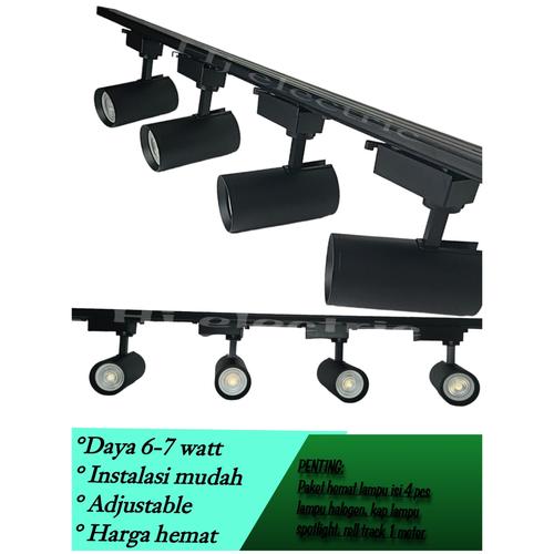Jual Paket Hemat Lampu Spotlight Isi 4 pcs Lampu Track Light PREMIUM ...