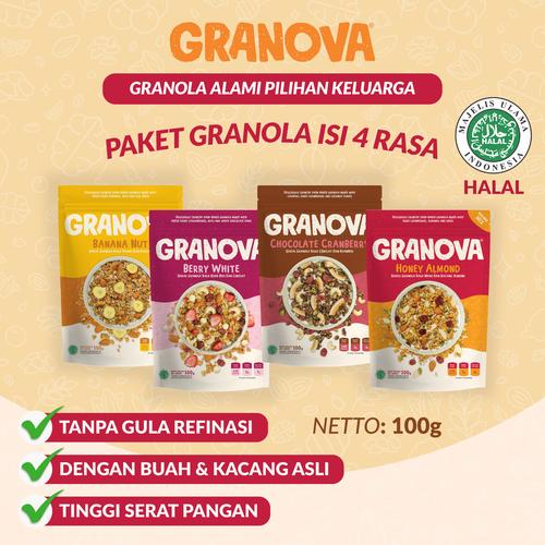 Promo Granova - Granola 100gr x 4 (Ori, Choco Cran, Berry White, Banana ...