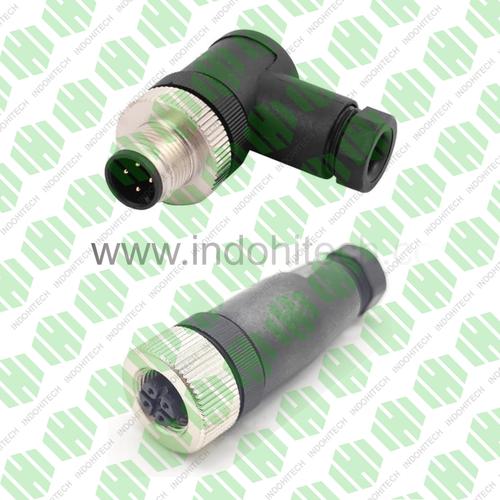 Jual M12 Socket Connector type 4 pin Male & Female Konektor - Kab ...