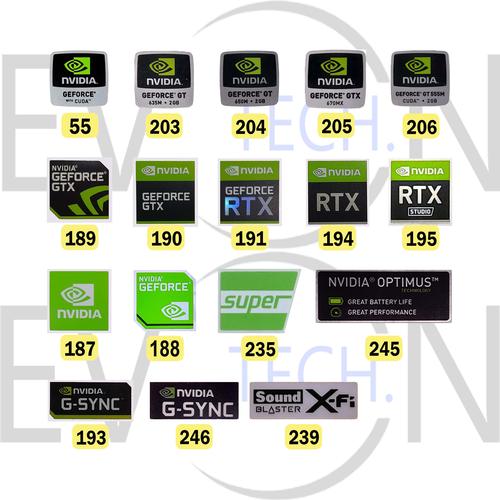 Jual Logo Stiker Sticker NVIDIA RTX VR 2060 2070 2080 2080Ti Titan G ...