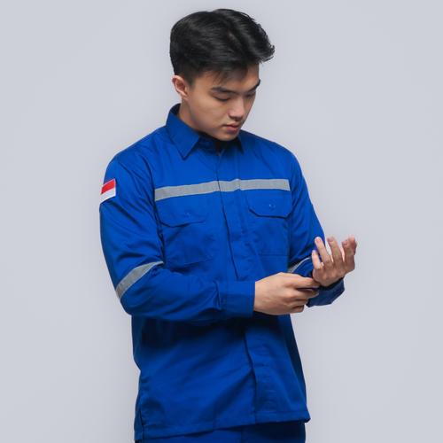 Jual Baju Safety Wearpack Lengan Panjang Seragam Proyek K3 HSE Irigasi ...