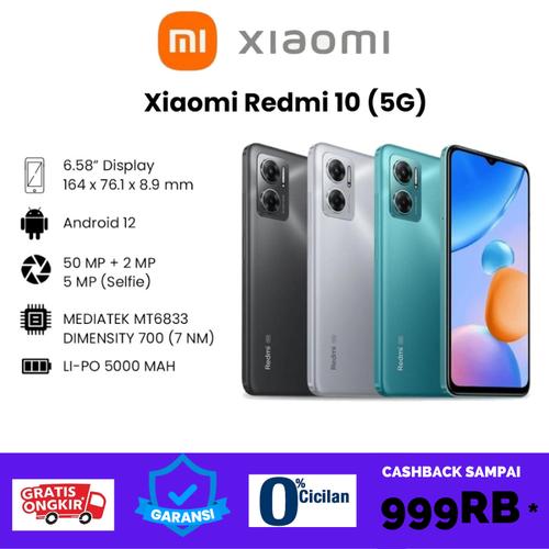Jual XIAOMI REDMI 10 5G 4/128GB - 6/128GB GARANSI RESMI - SILVER, RAM 4GB/128GB - Jakarta Utara ...