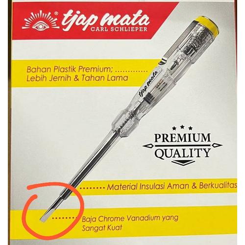 Jual Obeng Tespen Premium TJAP MATA CAP MATA CR-V 3 X 63 MM 100-250 V ...