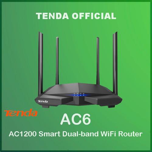 Jual Tenda AC6 Dual Band AC1200 MU-MIMO WiFi Wireless Router AC 6 AC ...