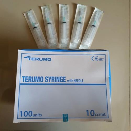 Jual Spuit 10 cc Terumo / Syringe 10cc Terumo / Suntikan 10ml isi 100 ...