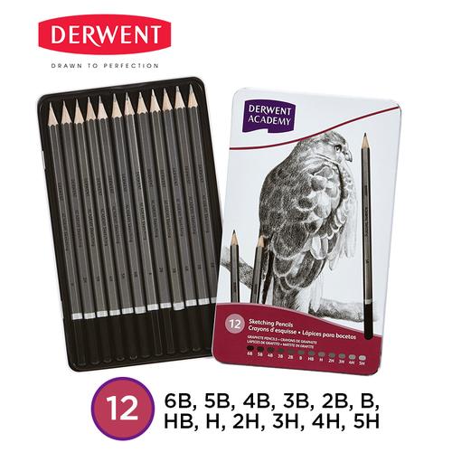 Jual Pensil Sketsa Gambar Derwent Academy Sketching Pencil Set Metal Tin - SET 12 - Jakarta ...