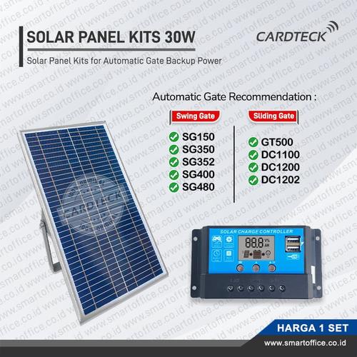 Jual Solar Panel Kits 30Watt Backup Power for Automatic Gate DC24V ...