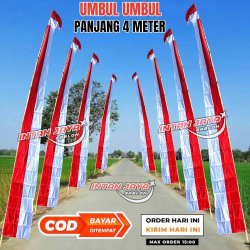 Jual UMBUL UMBUL LAYUR MERAH PUTIH PREMIUM PAJANG 4 METER FULL - Umbul2 ...