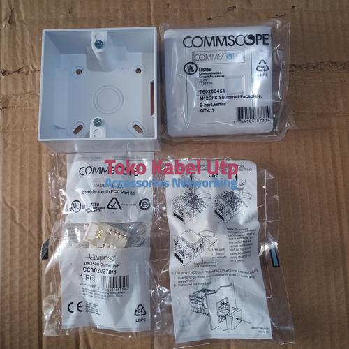 Jual Modular Systimax Cat.5e+Faceplate 2Hole Systimax COMMSCOPE+Outbow ...