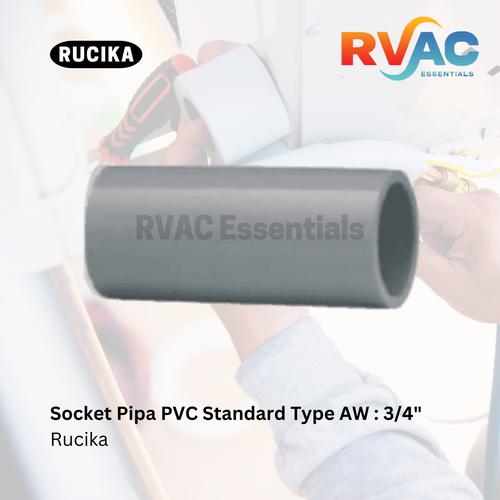 Jual Socket Pipa PVC Rucika Standard Type AW - Ukuran : 3/4" - Jakarta ...