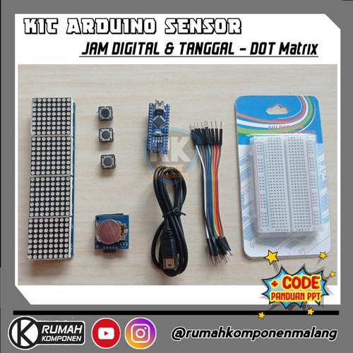 Jual KIT ARDUINO DIGITAL CLOCK JAM TANGGAL DOTMATRIX MAX7219 STEM DIY ...
