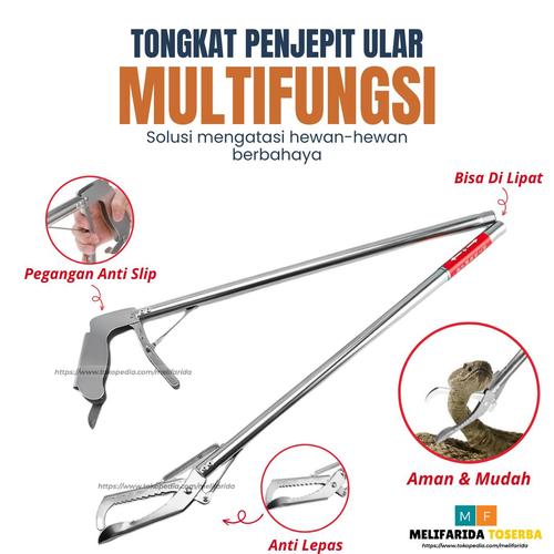 Promo Snake Tongs Snake Clamp Stick Penangkap Penjepit Ular Reptil ...