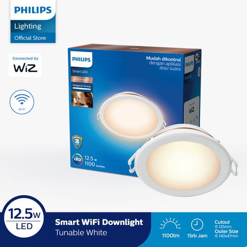 Promo Philips Lampu Smart WiFi LED Downlight 12.5W D125 Tunable White ...