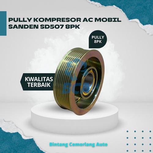 Jual PULLY KOMPRESOR SANDEN 507 8PK SD 507 8 PK SET LENGKAP BEARING ...