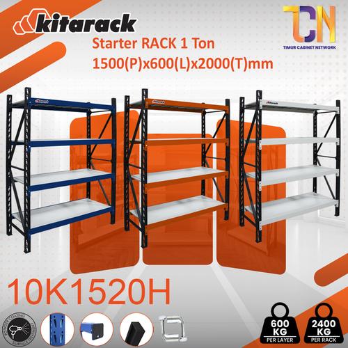 Jual RAK GUDANG Besi 1 Ton STARTER P 1.5Mtr Tinggi 2M Frame Hitam ...