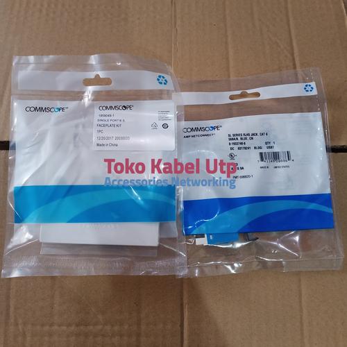 Jual modular data cat.6 komplit faceplate dan modular cat.6 Amp ...