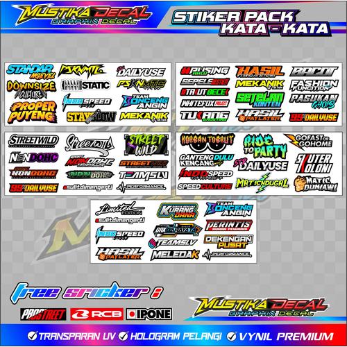 Jual STICKER PACK KATA KATA VIRAL / STICKER KATA KATA TERBARU / STIKER ...