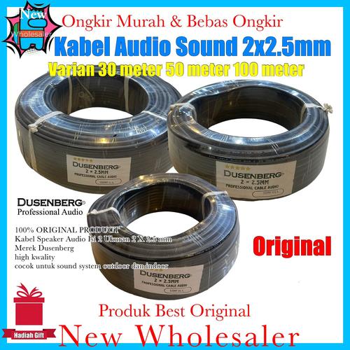 Jual Kabel Audio Speaker sound Dusenberg 2x 2.5mm original black - 30 ...