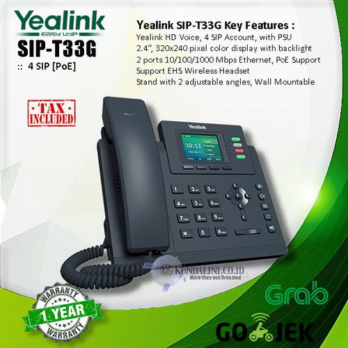 Jual Yealink SIP-T33G - Gigabit Color Screen IP-Phone [4 SIP - PoE] - Jakarta Barat - Kundalini ...