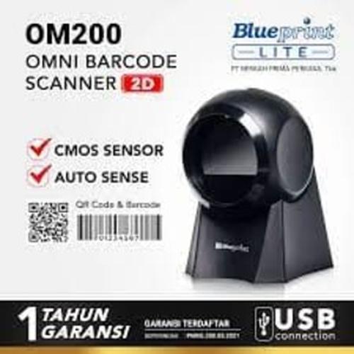 Jual Omni Barcode Scanner OM200 BLUEPRINT 2D Auto Scan, QR code ...