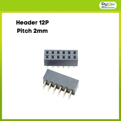 Jual Pin Header Female 2x6 Pin Double Row 2mm height 4mm - Kota ...