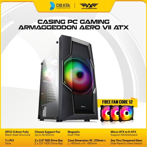 Jual Casing PC Armaggeddon Aero VII ATX+ Include Fan Core 12 - Jakarta Pusat - DBKlik Indonesia ...