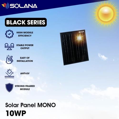 Jual SOLANA SOLAR PANEL MONO BLACK 10WP MODUL SOLAR CELL 10 WATT HITAM ...