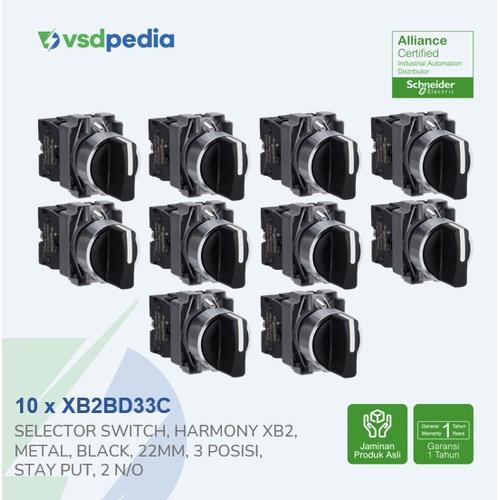 Promo SCHNEIDER SELECTOR SWITCH XB2 3 POSISI 2 N/O XB2BD33C x 10 Cicil ...