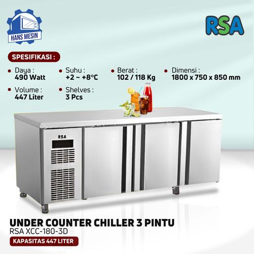 Jual RSA undercounter chiller 3 pintu XCC-180-3D / XCC 180 3D ...