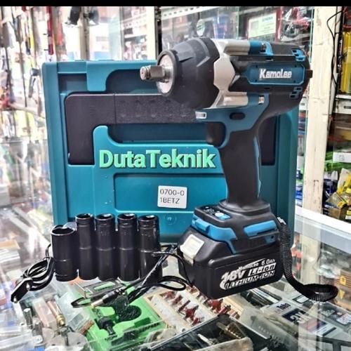 Jual Mesin impact wrench alat buka baut 1800 nm cordless 2 battery ...