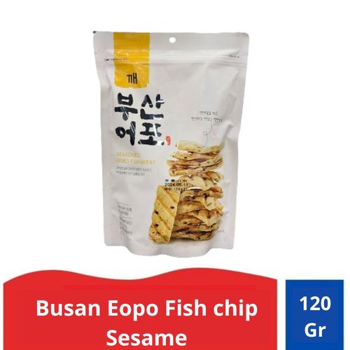 Jual Busan Eopo Fish Chips Sesame/ Kerupuk Ikan wijen korea 120gr ...
