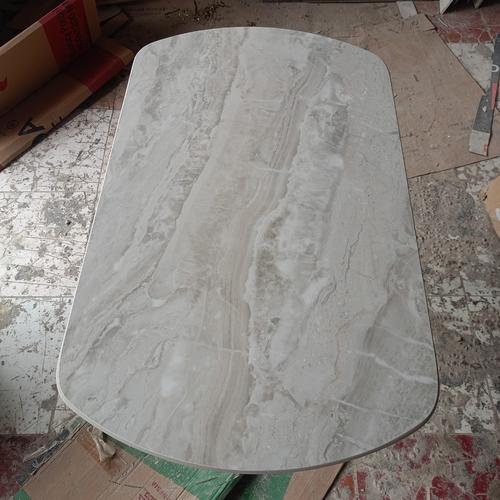 Jual meja granite/meja ruang tamu oval 60x120 corak marmer glosy - Kab ...