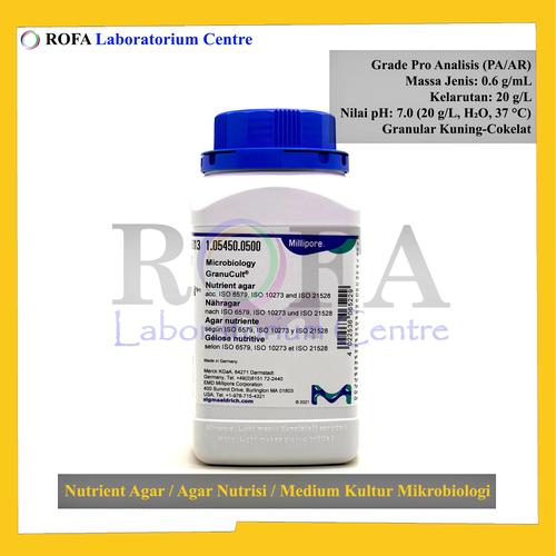 Jual Nutrient Agar / Agar Nutrisi / Kultur Mikrobiologi Merck 500 Gram ...