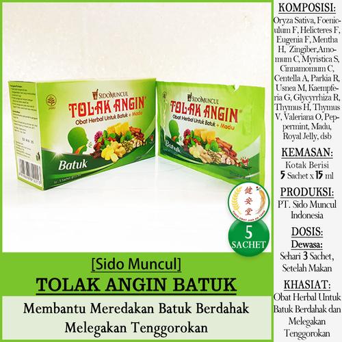 Jual [Sido Muncul] TOLAK ANGIN BATUK Syrup +Madu [5 Sachet x 15ml ...