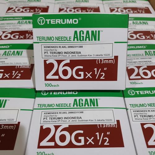 Jual Needle Terumo 26 G / Needle Agani 26G / Jarum Suntik Terumo isi ...