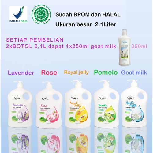 Jual sofia body shampoo sabun mandi cair goat milk 2L original malaysia ...