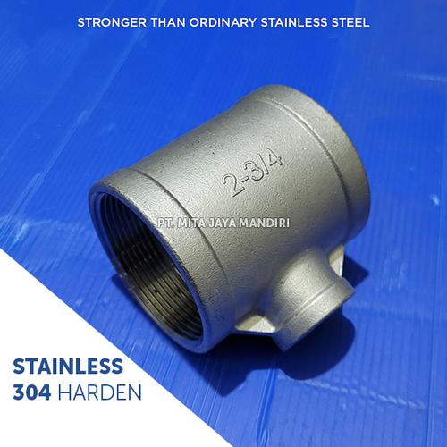 Jual Tee Reducer 2" x 1" Stainless 304 T Fitting Pneumatic SS304 V Drat ...